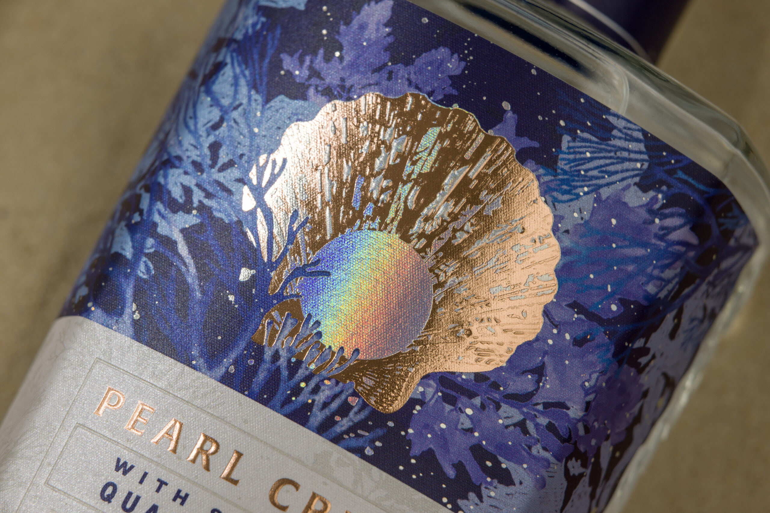 A beautiful, underwater experience captured with Pearl Crush Gin labels ...